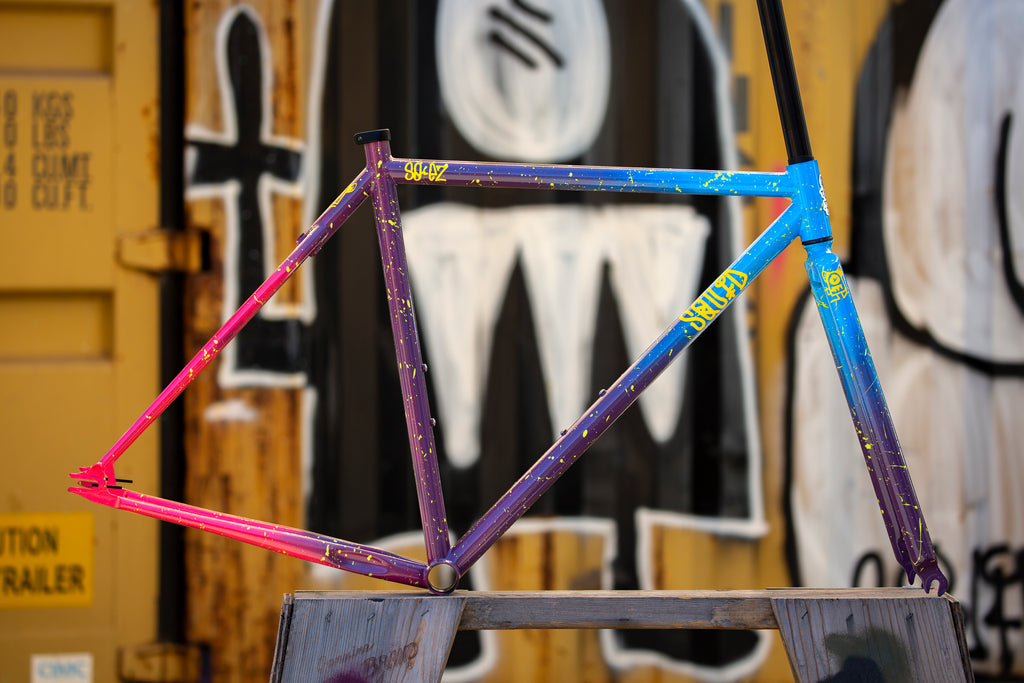 Blue, Purple, Pink Fade and Splatter SO-EZ – Squid Bikes